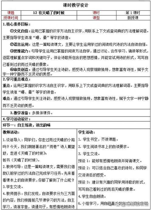 人教版四年级下册语文教案图标