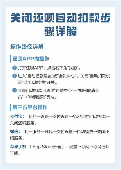 如何取消还呗会员自动扣款图标