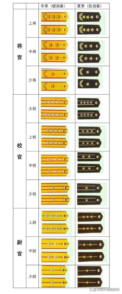 四颗星是什么军衔图标
