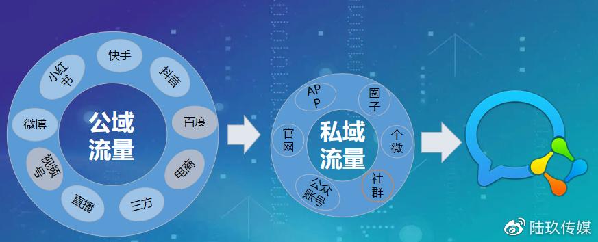 从公域流量到私域流量图标