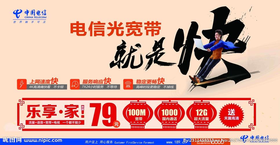 中国电信宽带业务套餐图标