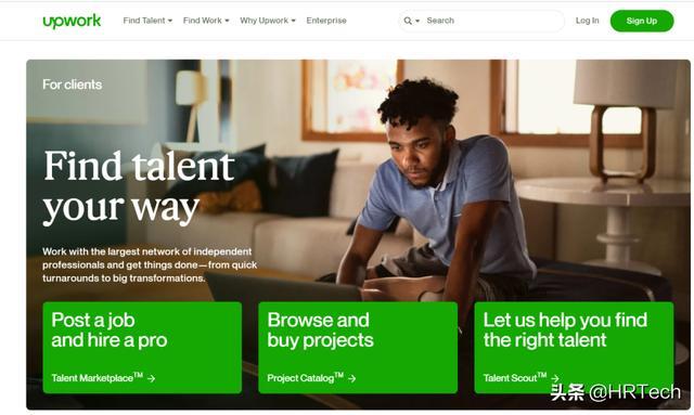 upwork中文版官网截图