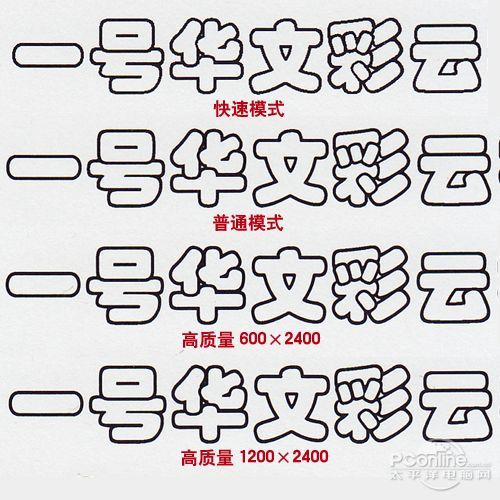 喷墨打印机打印字体毛刺截图