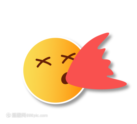 emoji吐血表情截图