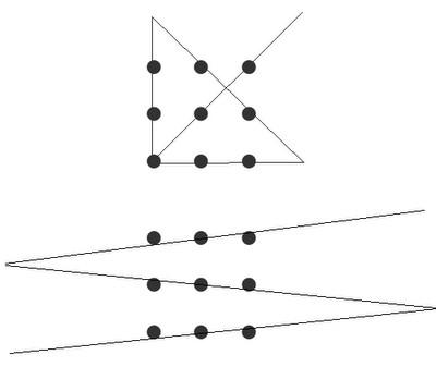 一条直线穿过9个点图标