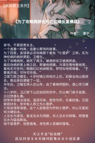 爱发电雾冬冬病娇黑化小说全文免费截图
