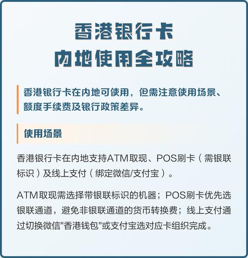 香港银行卡的使用条件图标