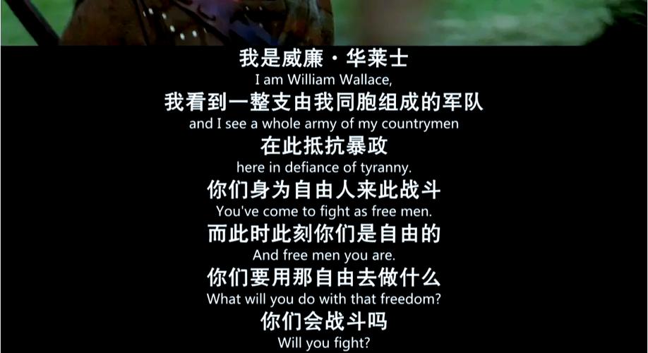 勇敢的心字幕只有第一句