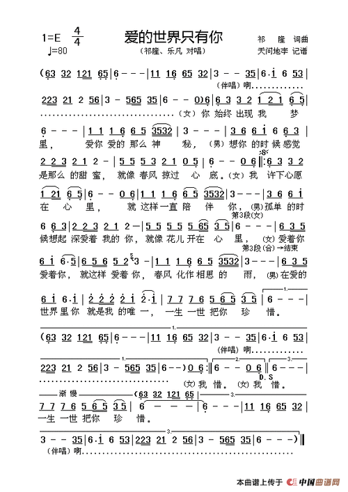 《爱的世界只有你》的歌词图标
