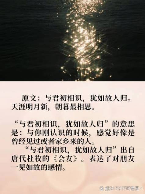 与君初相识犹似故人归的全诗图标