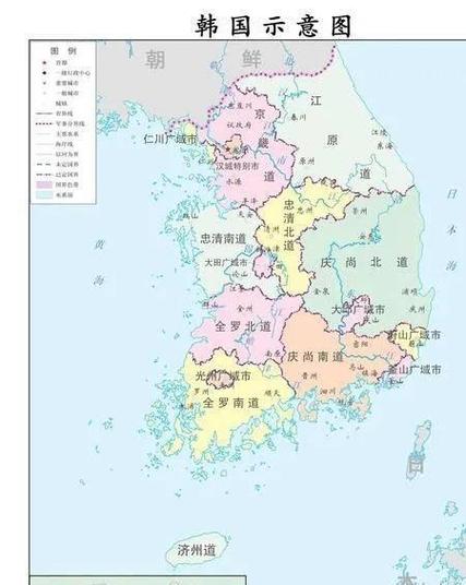 中国和韩国地图位置图标