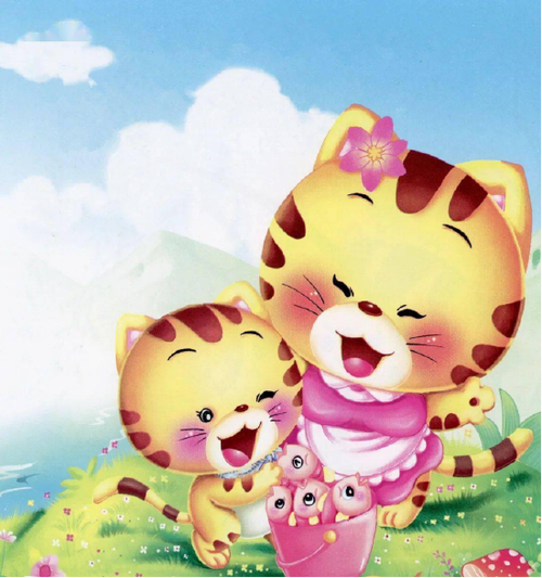 小猫和猫妈妈钓鱼图标