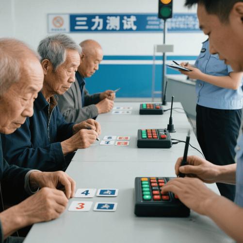老年人换驾驶证三力考试题图标