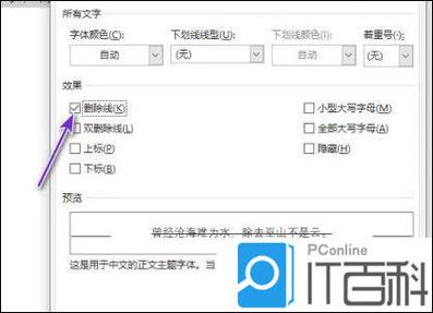 word文档删除线怎样删除图标