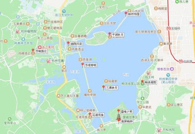 杭州西湖十大名景排名图标