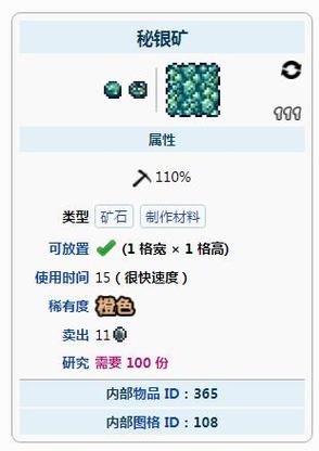 泰拉瑞亚怎么挖秘银图标