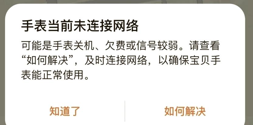 华为手表网络连接异常截图