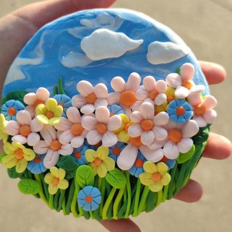 轻粘土浮雕画作品图片图标