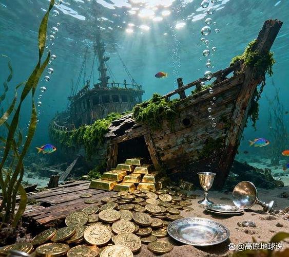 海底沉船宝藏图标