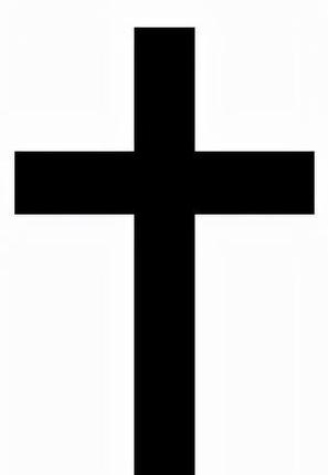 空心十字架符号图标