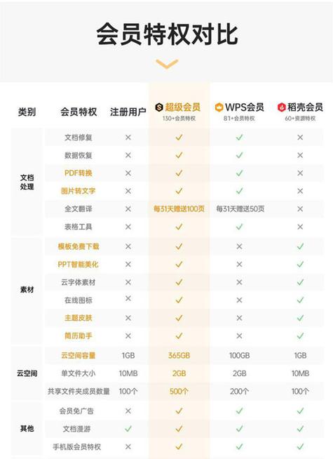 WPS会员收费标准图标