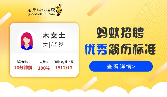 乐清市蚂蚁人才网截图