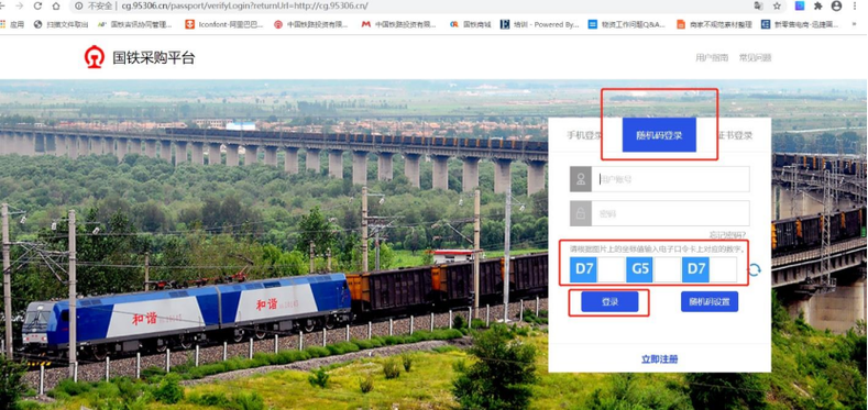 https//:cg.95306国铁招商平台截图