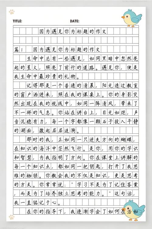 因为遇见你作文700图标