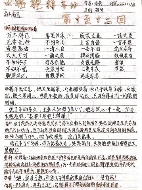 骆驼祥子好句100个截图
