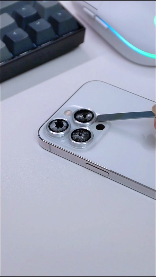 苹果x摄像头保护圈怎么拆图标