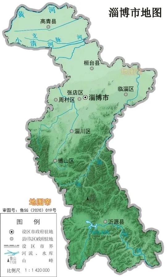 山东淄博地图