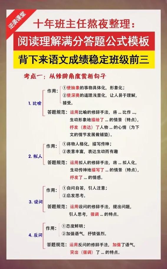 初中语文阅读理解的答题技巧和方法