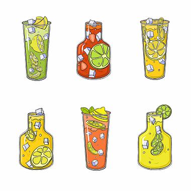 碳酸果汁漫画图标