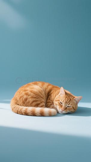 猫睡觉唯美图片