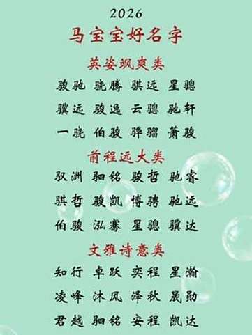 马年取名字大全男孩截图