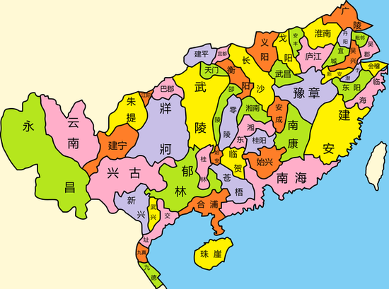 晋朝各郡地图截图