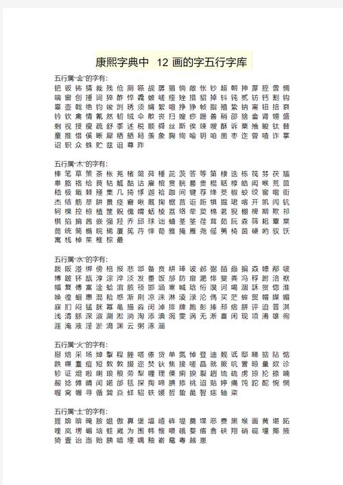 康熙字典五行字库图标