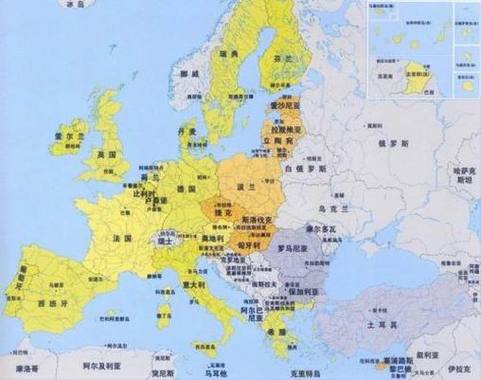 欧洲版的世界地图图标