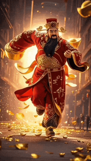 正月初五迎财神动图图标