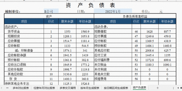 金蝶怎么生成资产负债表和利润表截图