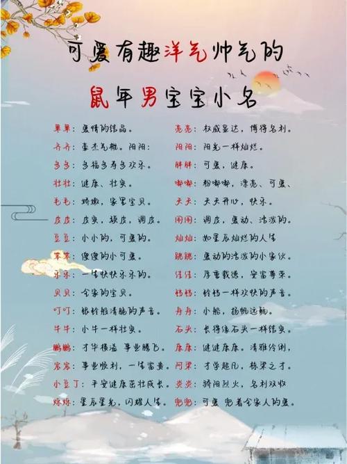 鼠宝宝小名大全男孩2020洋气图标
