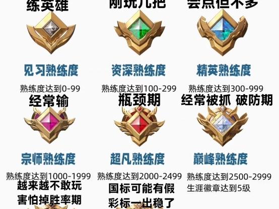 晋级熟练度6级需要多少熟练度图标