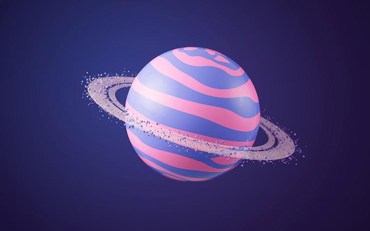 3d滚动球太空图标