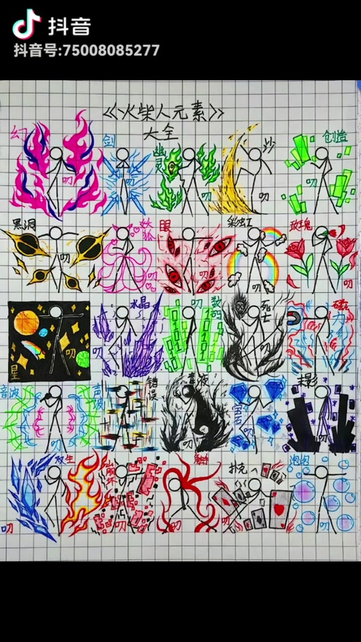 火柴人100种元素图标