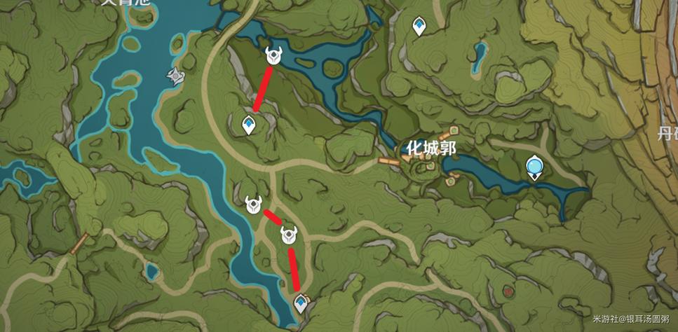 原神小草神突破材料采集路线图标