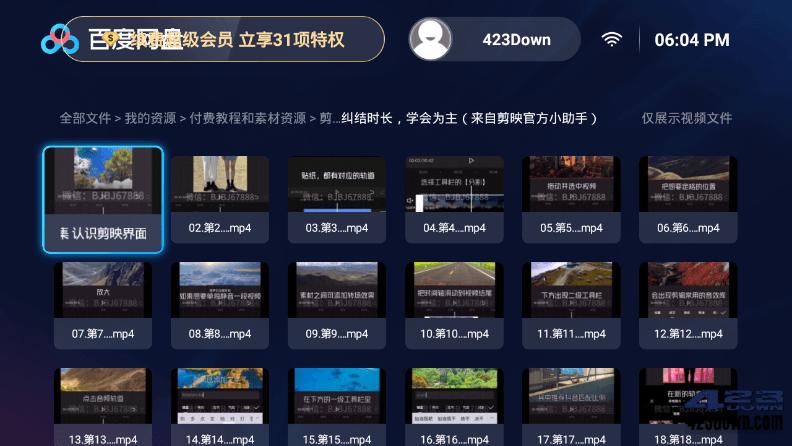 百度云网盘TV版截图