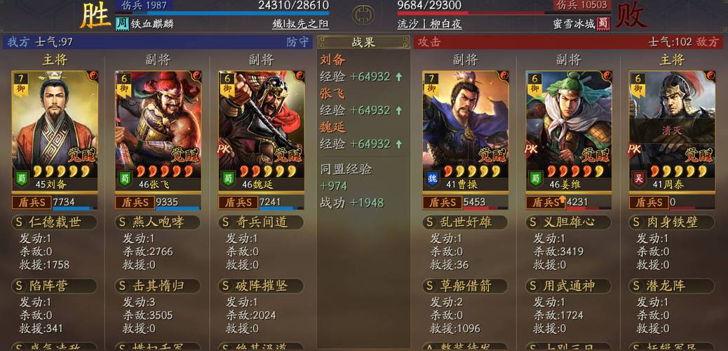 蜀盾最强阵容搭配刘备赵云张飞图标