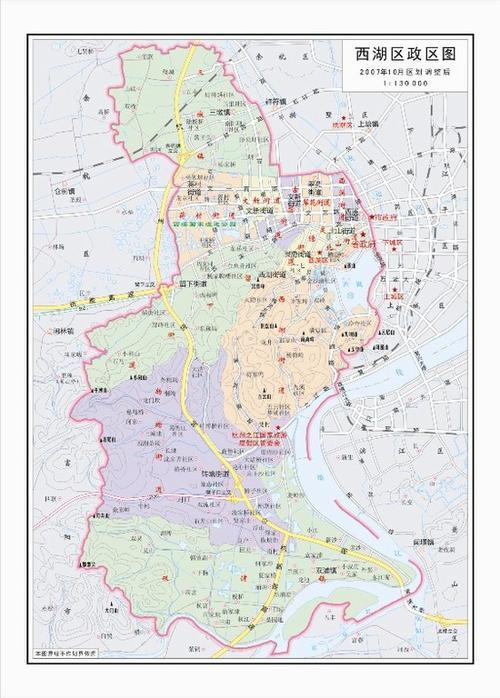 杭州市西湖区地图全图图标