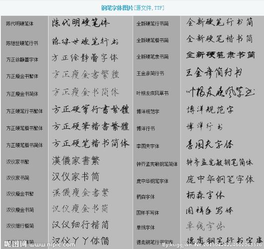 钢笔字体下载截图