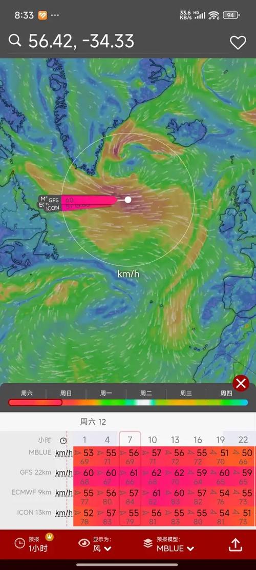 windycom 风力图和天气预报截图